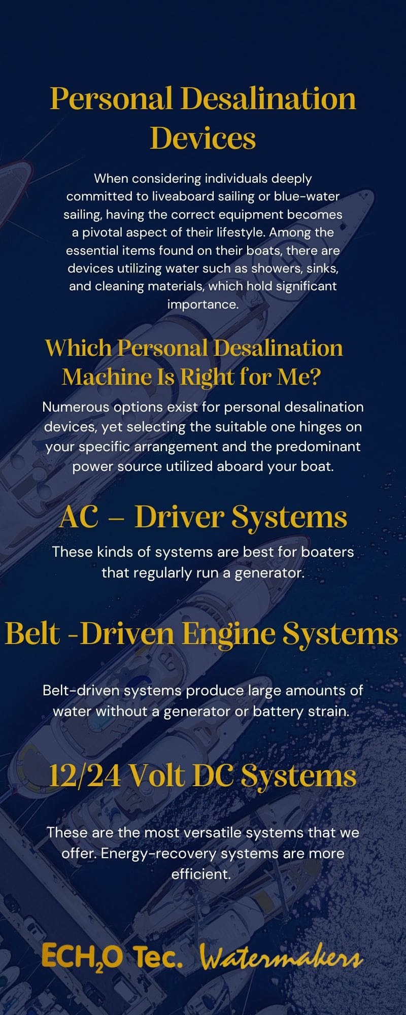 About Personal Desalination Devices | ECHOTec Watermakers